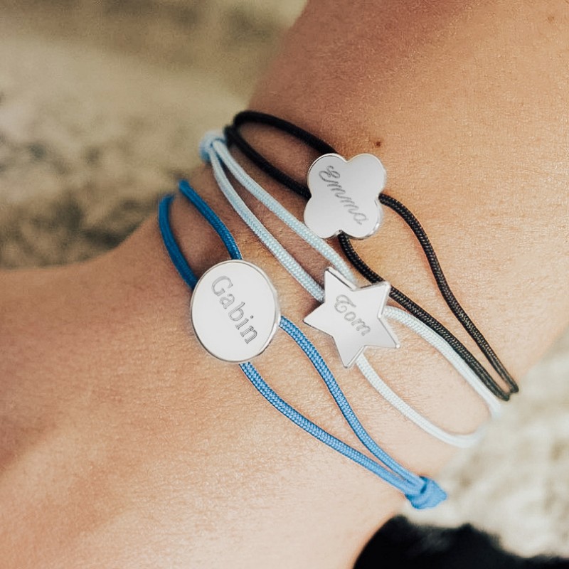 Bracelet cordon trefle - Bracelet trefle a 4 feuilles